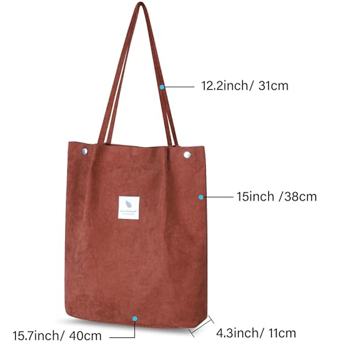 WantGor Large Corduroy Totes Bag Women's Casual Purses Work Handbags Big Capacity Shopping Bag