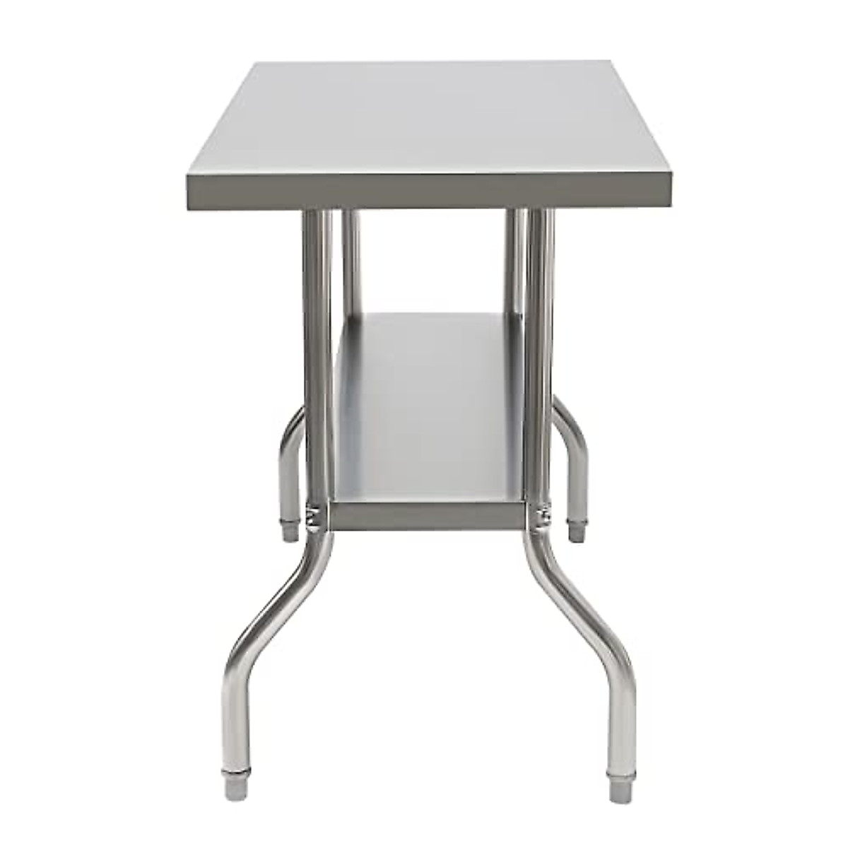 CNCEST Folding Commercial Prep Table, Heavy-Duty Stainless Steel Worktable Workstation with 1102.3lbs, Kitchen Serving Island Work Table for Families, Restaurants, Canteens