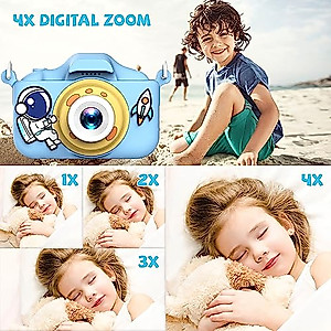 JCC Children Camera for Girls/Boys, Portable Selfie Toy Camera for Toddlers Age 3-12 Year Old,20MP 1080P HD Digital Video Camera with 32GB SD Card for Kids Birthday Christmas Festival Gifts (Blue)