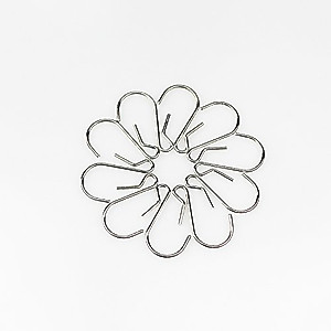 LJY 10-Pack Polished Metal Clip Type Hanging Hooks, Holds up to 10 lbs