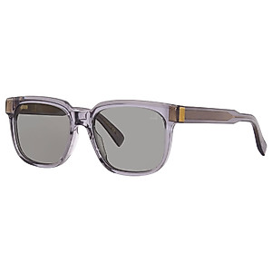 Dunhill Rectangular Sunglasses DU0002S 004 Transparent Gray 54mm, 54-17-145