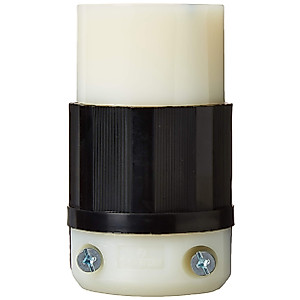 Leviton 2733 30 Amp, 480 Volt 3-phase, NEMA L16-30R, 3P, 4W, Locking Connector, Industrial Grade, Grounding - Black-White