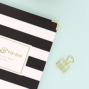 Blue Sky Day Designer for Today To-Do Notebook, 160 Ruled Pages, Twin-Wire Binding, Hardcover, 5.75' x 8.5', Black Stripe