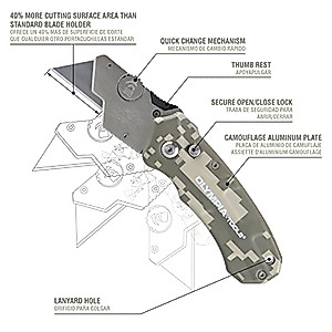 Olympia Tools 33-209 Design Folding Utility Knife, Digital Camo