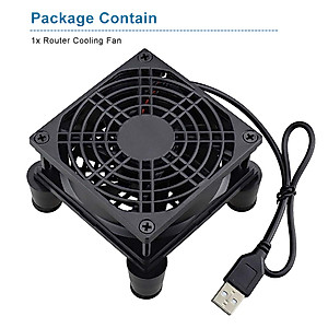 GDSTIME Quiet 80mm Fan, Router Cooler Fan, 80mm x 25mm DC 5V USB Brushless Cooling Fan