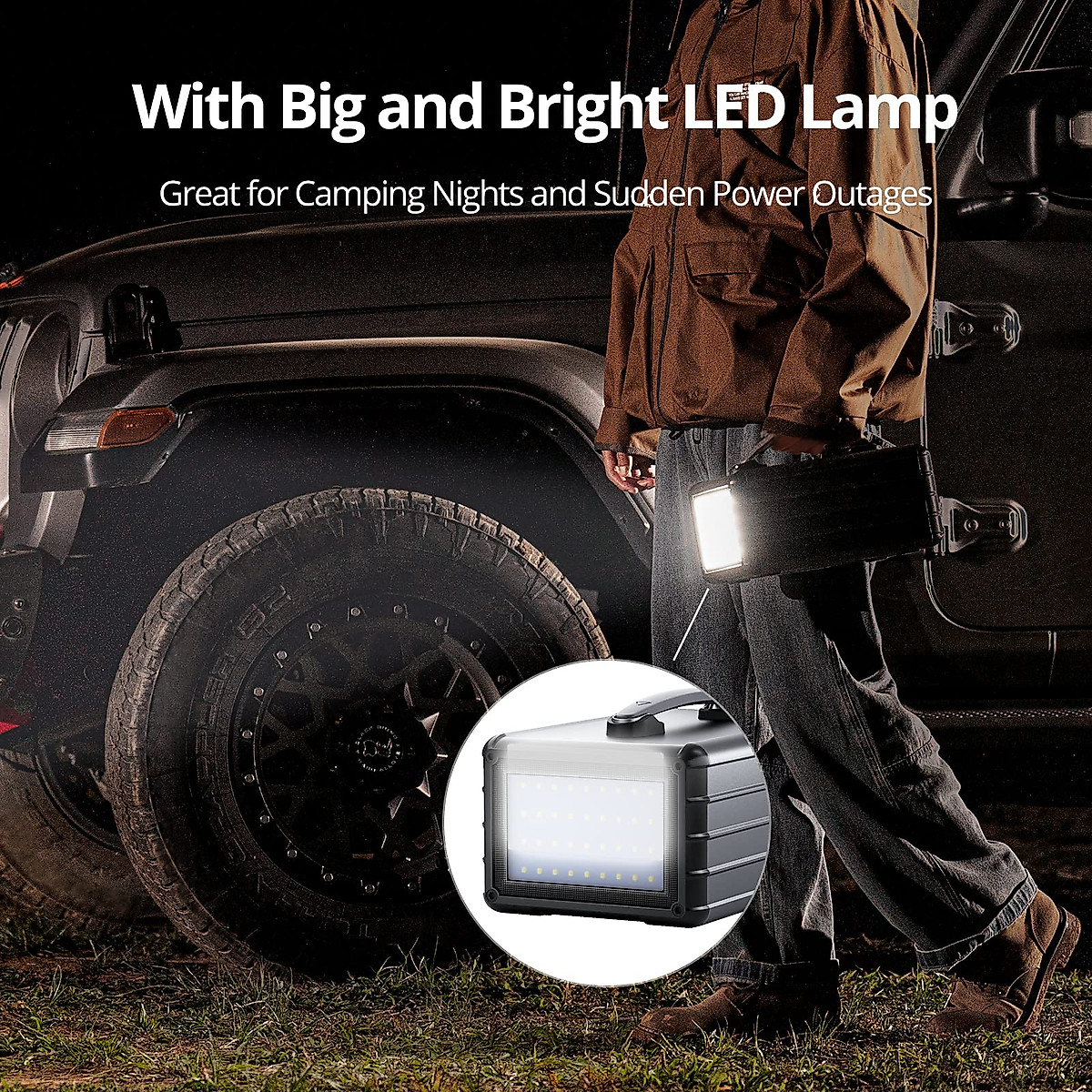 Zendure 607Wh Portable Solar Generator 600W AC output, Small,Lightweight, Quiet with LED SOS Light, Power Station for Emergency, Disaster Prevention, Home, Camping, Outdoors