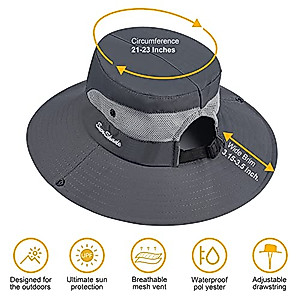 Lesgrod Womens Ponytail Sun Hat UV Protection Bucket Hats Foldable Wide Brim Hat for Beach Fishing Hiking