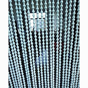 OKUOKA 26 Strands Beaded Door Curtains for Doorways Wood Bead String Curtain for Room Dividers White Home Entrance Decoration Restaurant Partition, Customizable (Size : 80x190cm)