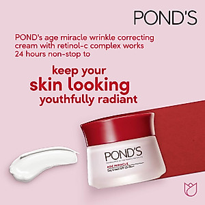 Ponds Age Miracle Day Cream, Anti Wrinkle Cream & Face Moisturizer with SPF 15, Use as a Daily Moisturizer for Face, 50 ML