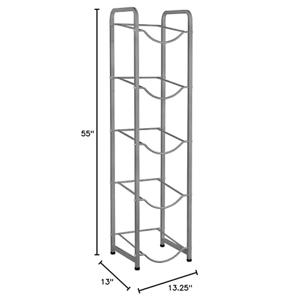 BRIO Single Column Gallon Stands (GREY) (5-TIER)