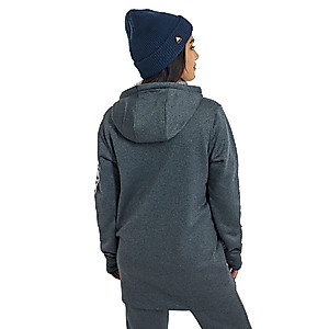 Burton Women's Standard Oak Long Pullover Hoodie, Dress Blue Heather, Small