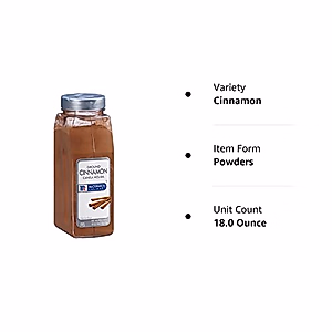 McCormick Culinary Ground Cinnamon, 18 oz - One 18 Ounce Container of Pure Ground Cinnamon Powder Perfect for Professional Use and Baking Cakes, Cookies, Pies, Custards, and Puddings