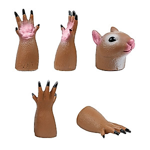 AQKILO Squirrel Finger Puppet Set, Animals Puppet Show Theater Props, Novelty Toys Weird Stuff Gifts