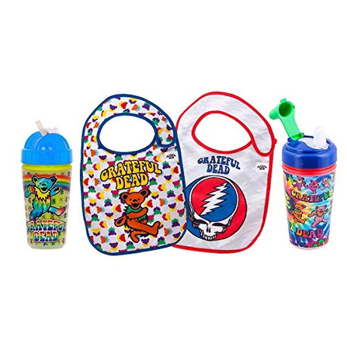 daphyls Grateful Dead Starter Cups & Bibs Feeding Pack