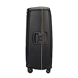 SAMSONITE S'Cure DLX Spinner 75, 4.5 KG Hand Luggage, 75 cm, 102 liters, Black (Black/Gold Deluscious)