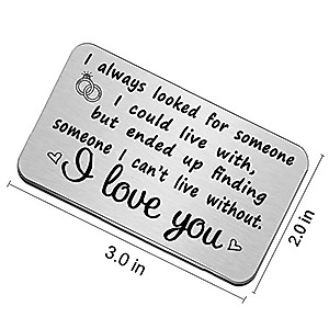 igvean Anniversary Birthday Gifts for Boyfriend Valentine Gifts for Him Boyfriend Gifts Personalized Gifts for Men Engraved Wallet Cards Love Note