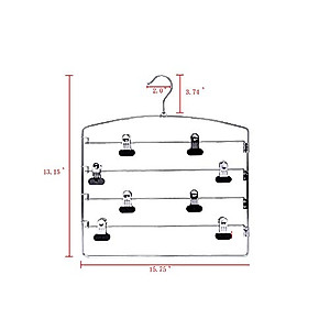 3 Quality Multi Pants Hangers, Space-Saving Multi-Bar Metal Pants Hangers, Stable with Non-Slip Foam Padding, Swivel Hook for 5 Jeans Each, Suit Pants, Scarves, Towels, Trousers (Skirt, 3)