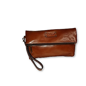 Patricia Nash Valerie Fold-over Wristlet - Tan, Small