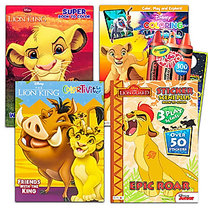 Lion Guard Coloring Book Bundle - Lion King Coloring Book Set with Stickers, More | Lion King Coloring Books For Kids Ages 4-8