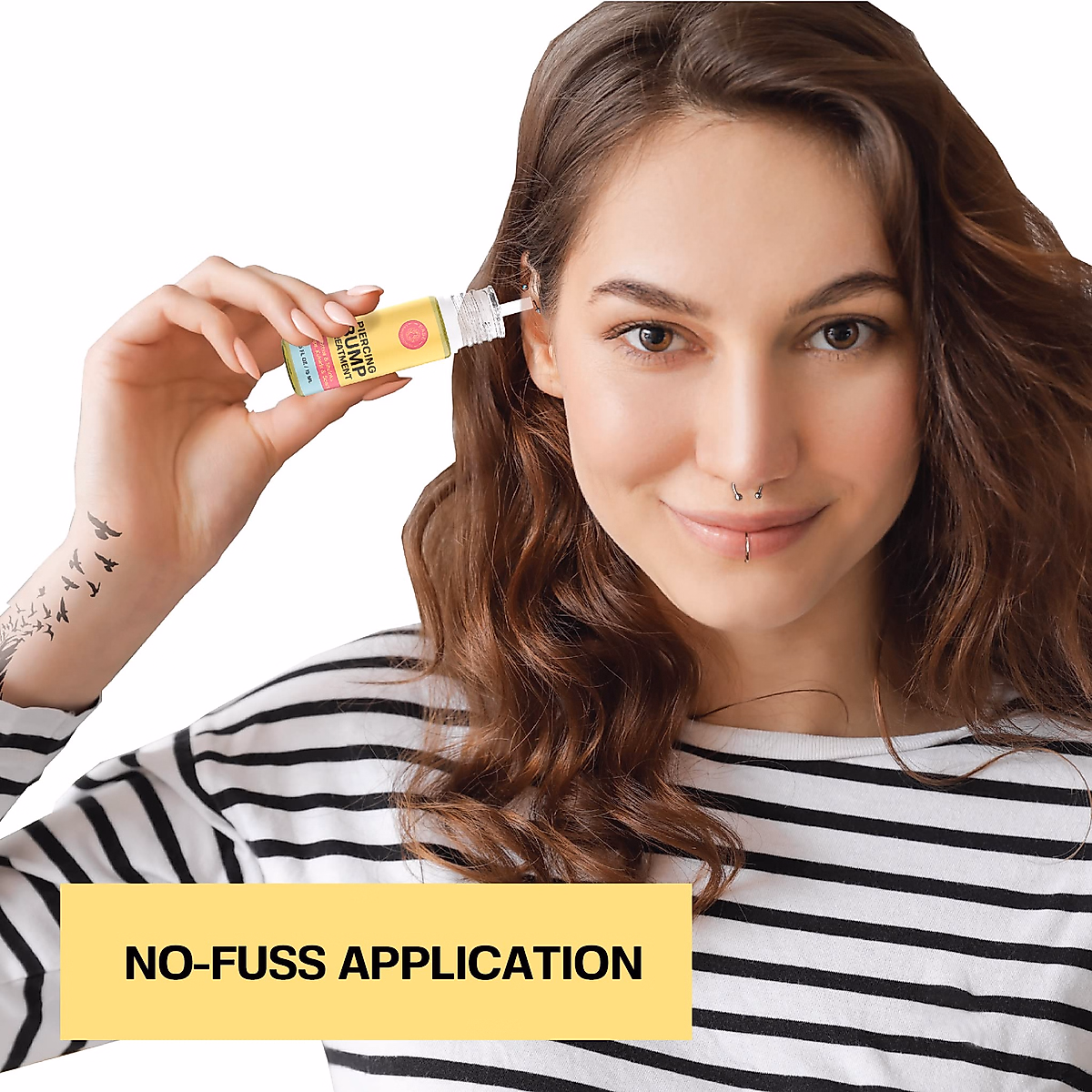 BASE LABORATORIES Piercing Bump & Keloid Bump Removal Solution | Soothing Piercing Aftercare | Bump Keloid Scar Removal | Ear & Nose Piercing Cleaner for Keloid Bumps | Piercing Aftercare Oil | 2PK