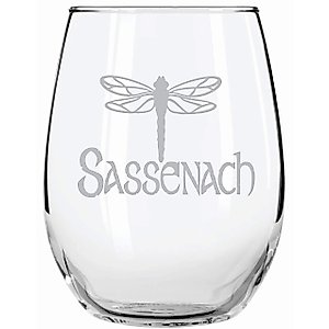 Sassenach Dragonfly Gaelic Scottish Glass | Outlander Highlander Fans with Dragonfly | Perfect for women and men that Identify with Irish, Scottish, Celtic or Gaelic Heritage or Just Enjoys the Series