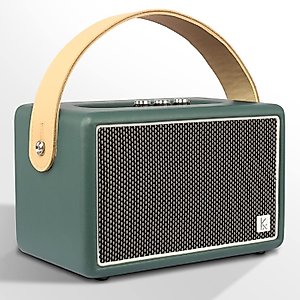 Vintage Bluetooth Speaker, KONEX 40W Leather Portable Wireless Speaker, Bluetooth 4.2 Heavy Bass Music Player, 20H Long Playtime, Outdoor Speaker for Home, Office, Party, Gift for Friend