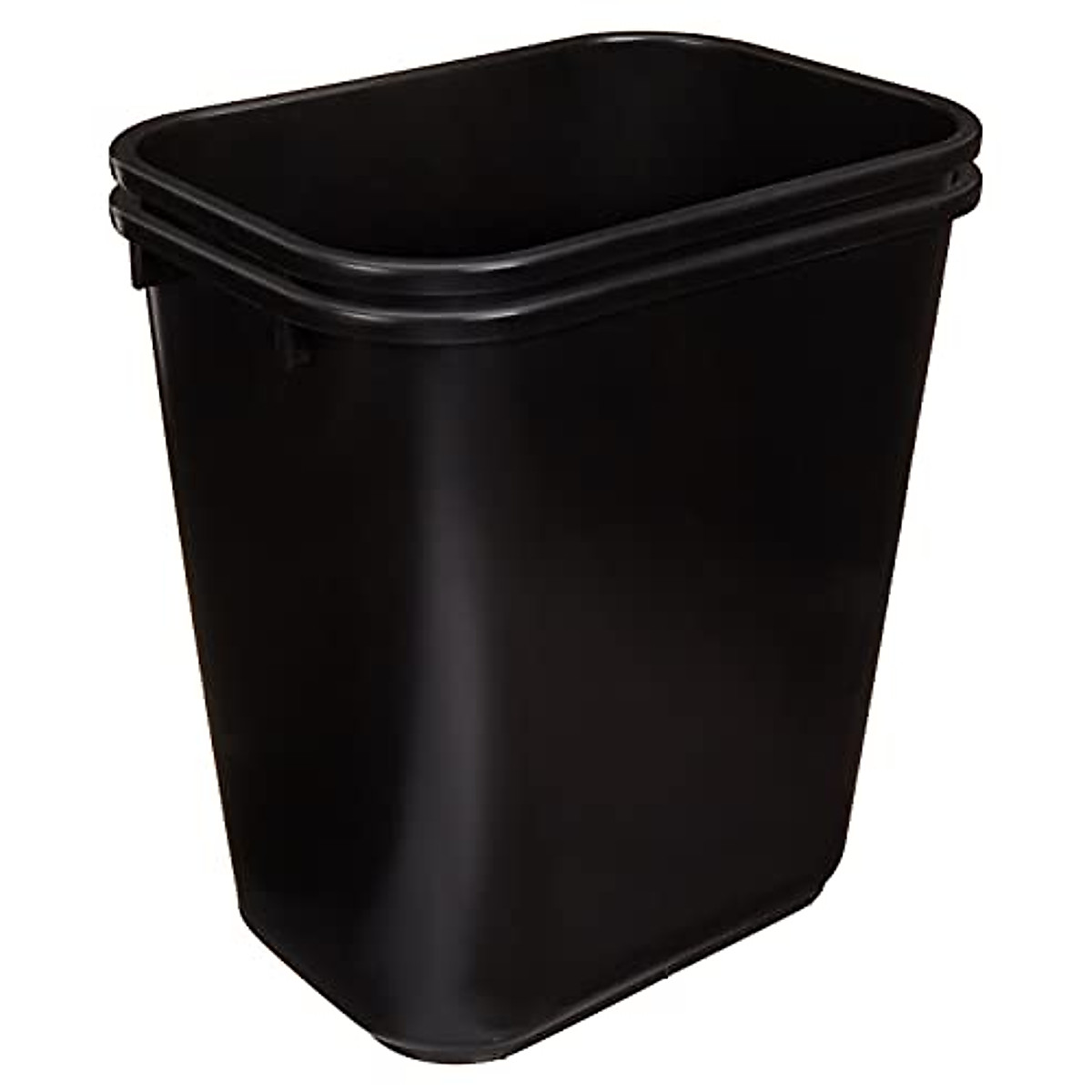 AmazonCommercial 7 Gallon Commercial Office Wastebasket, Black, 2-Pack