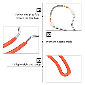 3pcs Facial Hair Remover, Women Spring Threading Epilator, Portable Face Lips Hair Removal Plastic Spring Device for Face Lip Hair Removal