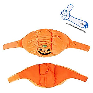 ANIAC Dog Halloween Hat Kitten Pumpkin Cap Puppy Party Cosplay Trick Costume Pet Cute Headgear Festival Head Accessory for Cat and Small Dogs (Small)