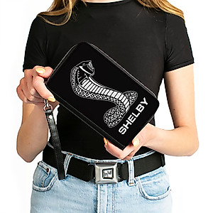 Buckle-Down Women's PU Zip Around Wallet Rectangle-Shelby, 7.5"x4.5"