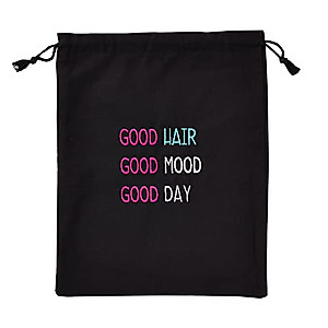 2 Pack Hair Styling Tools Organizer Bag for Hair Dryer Storage (Black, 11.8 x 14 Inches)