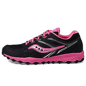 Saucony Cohesion Tr14 Lace to Toe Sneaker, Black/Pink, 2 US Unisex Big Kid