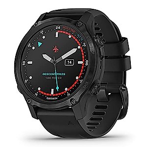 Garmin Descent Mk2S (Carbon Gray DLC/Black) GPS Divers Computer Watch Diver's Bundle | Includes PlayBetter Dry Bag Set | Wrist-Based HR, 6 Dive Modes, ABC Sensors | Diving Smartwatch | 010-02403-06