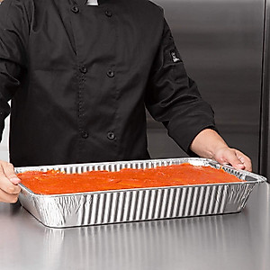 Disposable Aluminum Foil Steam Roaster Pans, Full Size Deep, Heavy Duty Baking Roasting Broiling Catering 20 x 13 x 3 inches (15)