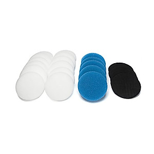 LTWHOME Value Pack of Carbon Filter, Coarse Filter and Fine Filter Pads Set Suitable for Eheim Classic 2215/350 2616151 (Pack of 24)