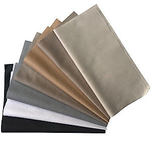 Misscrafts 50pcs Top Cotton Craft Fabric Bundle Squares Fat Quarters Quilting Fabric Pure Colour for Sewing Crafting Patchwork DIY Scrapbooking (20x20cm)