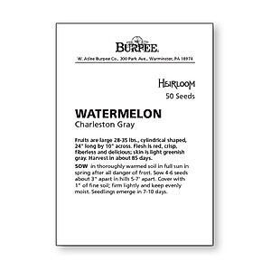 Burpee Charleston Gray (Heirloom) Watermelon Seeds 50 seeds