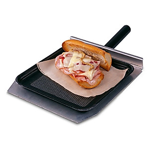 OvenGem® Molded, Seamless Tray/Basket - 11.25" X 11.25" X 0.75"(H) PTFE (Black) - PATENTED (10, Browning Tray)