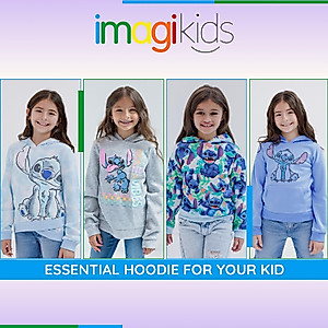 Disney Lilo & Stitch Little Girls French Terry Pullover Crossover Hoodie Tie Dye Blue 7-8