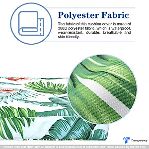 Patio Bench/Swing Cushion Cover，Water-Resistant Outdoor Bench/Settee Cushion Slip Cover， Protection Outdoor Furniture Cushion Slipcover with Zipper（Replacement Cover Only） (48 * 18, Hawaii)