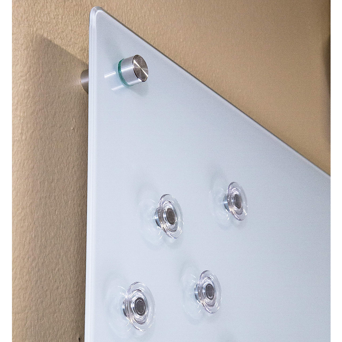 Clear Button Magnets for Glass Boards and Magnetic Whiteboards, Refrigerators, Cabinets - 6 Pack