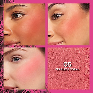 L'Oreal Paris Infallible Up to 24H Fresh Wear Soft Matte Blush, Blendable, Long-Lasting and Waterproof Cheek Make Up, Fearless Coral 05, 0.31 Oz