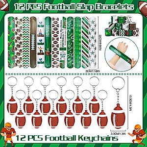 BOIKOKY 122Pcs Football Party Favors Football Goodie Bags Stuffers with Stress Ball Keychain Tattoo Sticker Silicone Bracelet for Football Birthday Party Supplies