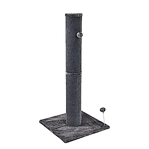 Cat Craft Bobcat Cat Plush Scratching Post with Integrated Cat Toy, Gray, Large (42")