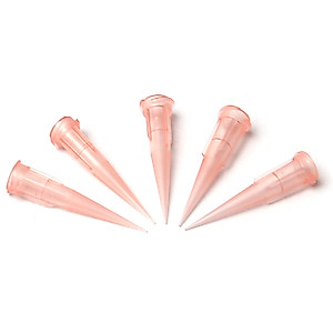 Auniwaig Plastic Tapered Pinhead Glue Liquid Dispenser Needles 30ga Dispensing Fill Needle Light Pink 100PCS