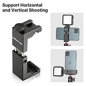 ULANZI Smartphone Vlogging Kit with Adjustable Handle Grip, Mini Tripod, Dimmable LED Light - YouTube, TIK Tok, Vlogging Equipment for iPhone/Android Smartphone Video Kit (ST-02S)