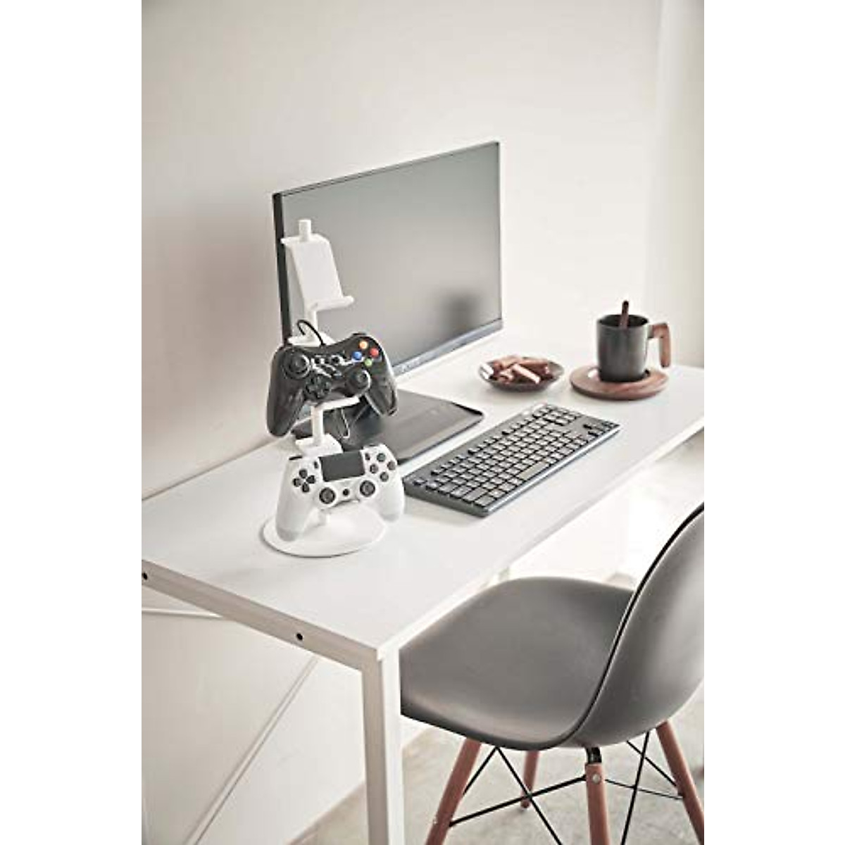 Yamazaki Home Smart Universal Adjustable Game Controller Stand/Controller Holder - Steel