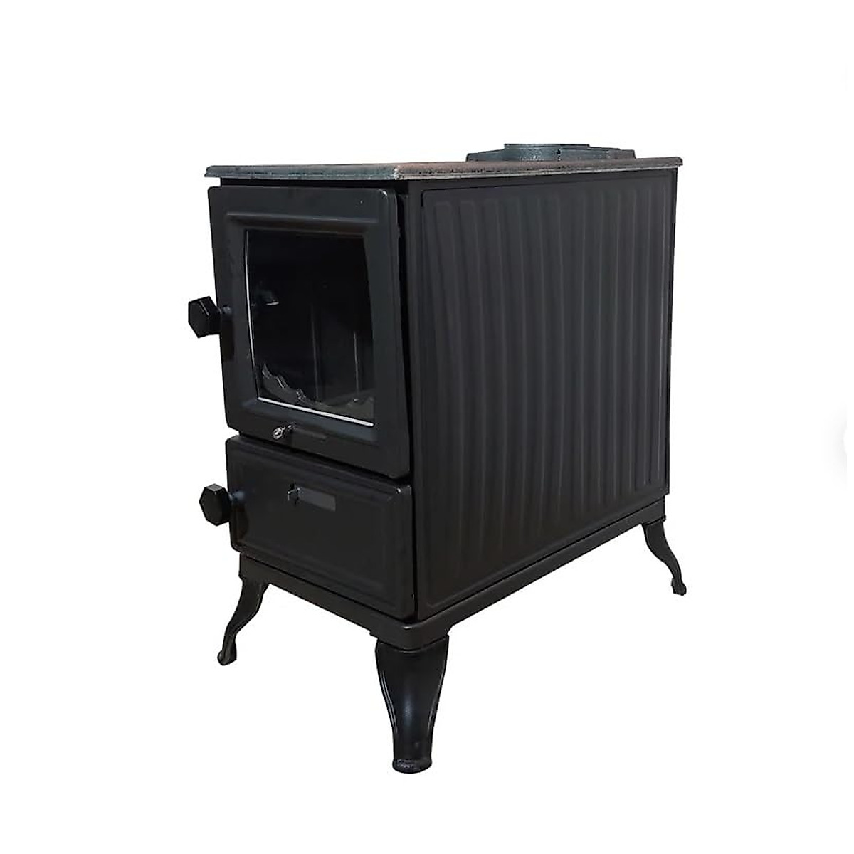 Small Cast Iron Stove for Outdoor Camping | Outdoor Stove | Mini Camping Stove | Cast Iron Fireplace | Brick Lined Fireplace | Tiny House Stove Cabin Stove (Mini Camping Stove)