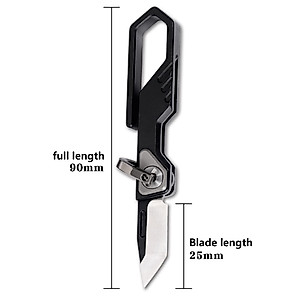 WANERSEN Mini Pocket Knife, Black