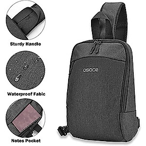 OSOCE Convertible Sling Bag Casual Sling Backpack Chest Crossbody Shoulder Bag Gifts Sport Travel Waterproof
